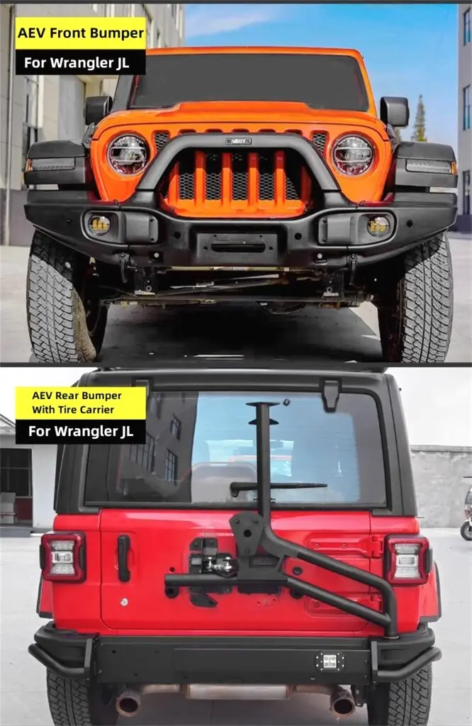 Wrangler Rear Bumper With Tire Carrier AEV Style for Jeep Wrangler JL ...