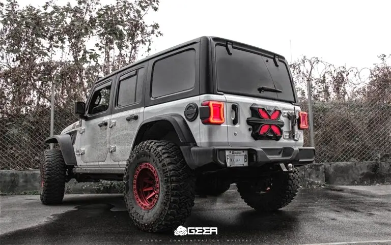 GEEA Spare Tire Tailgate Equipment with License Plate for Jeep Wrangler ...