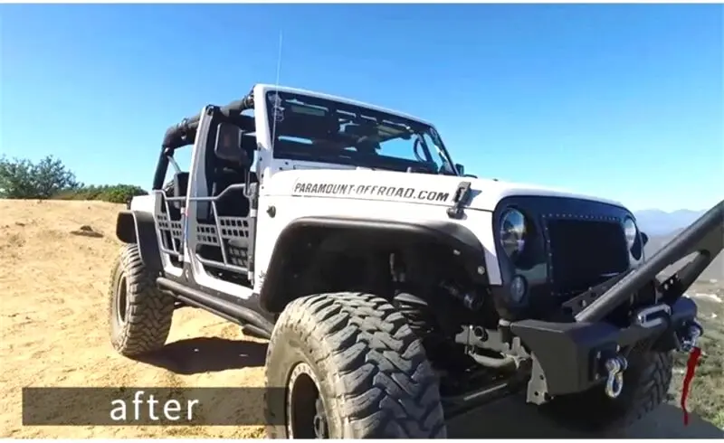 Leaf Tube Half Door with Side View Mirror for Jeep Wrangler JK/JL/JT 2 ...