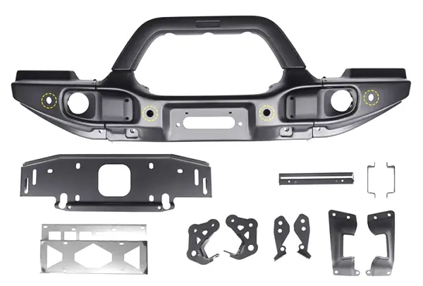 Wrangler Front Bumper AEV Style High Fender Flares Bumper For Jeep ...