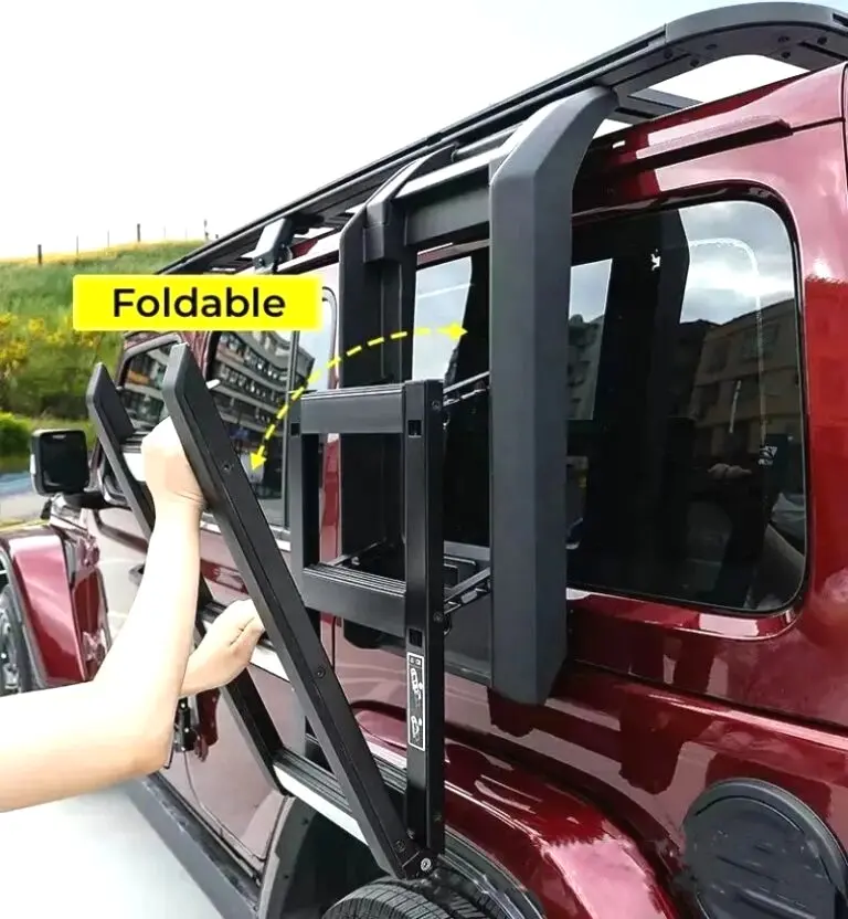 Heavy Duty Side Ladder Match With Roof Rack Platform for Jeep Wrangler ...