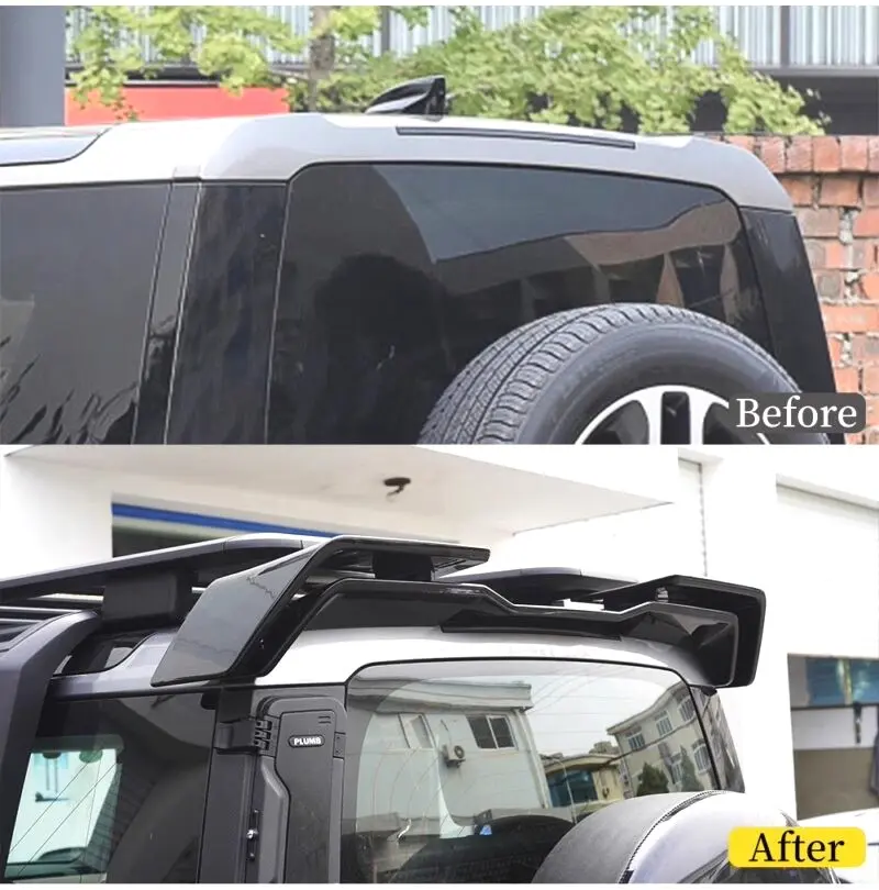 Land Rover Defender Rear Spoiler Double Layer Roof Trunk Spoiler Wing ...