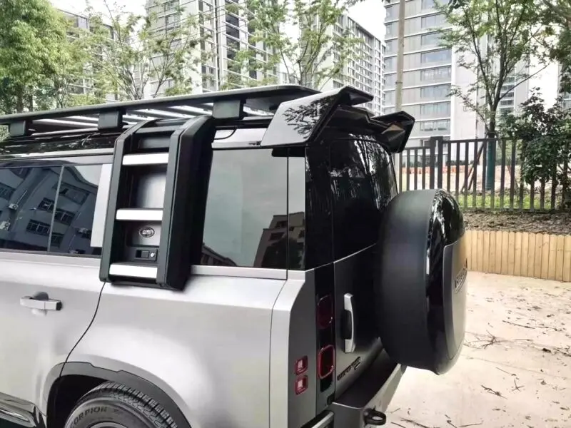 Land Rover Defender Rear Spoiler Double Layer Roof Trunk Spoiler Wing ...