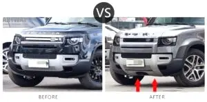 Land Rover Defender Skid Plate Bumper Guard Protector in Black for ...