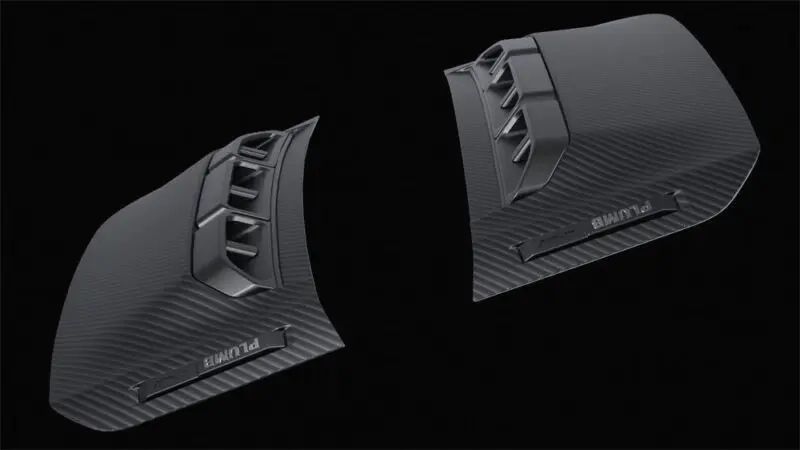PLUMB Dry Carbon Fiber Fender Air Intake Vent Flow for Land Rover ...