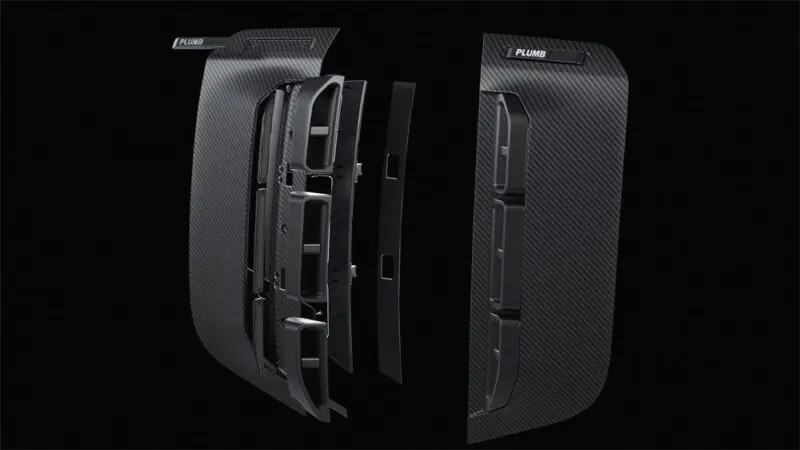 PLUMB Dry Carbon Fiber Fender Air Intake Vent Flow for Land Rover ...