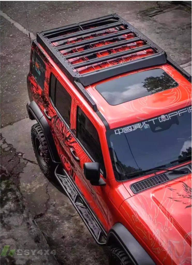 GWM Tank 300 Roof Rack Platform TOPFIRE Iron Cavalry Roof Luggage ...