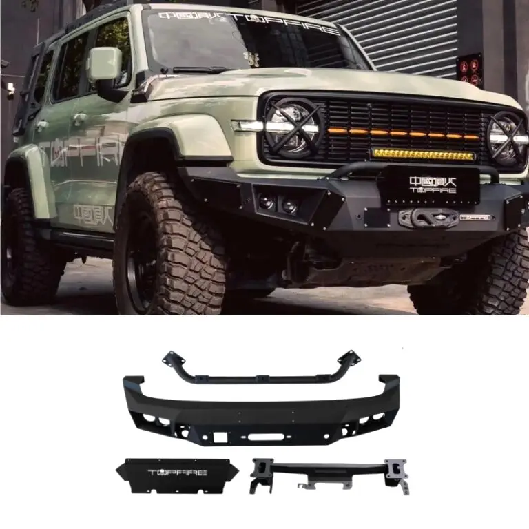 GWM Tank 300 Front Bumper TOPFIRE Blade Front Bumper Bar With Winch ...