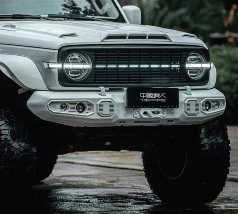 GWM Tank 300 Mesh Grille TOPFIRE Darkest Front Face Grille with Light ...