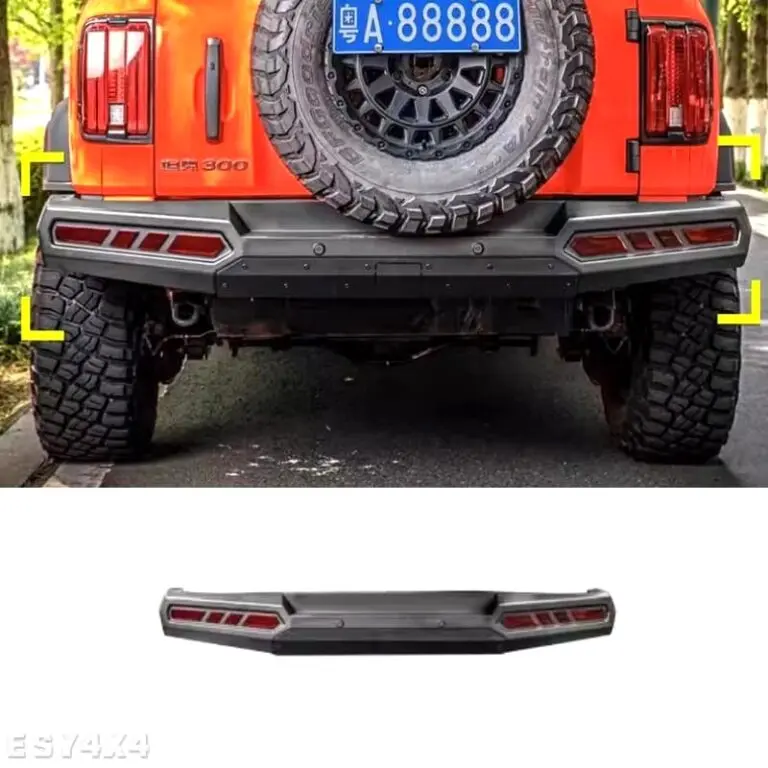 GWM Tank 300 Bronco Rear Bumper Back Bumper bar with Lights - ESY4x4