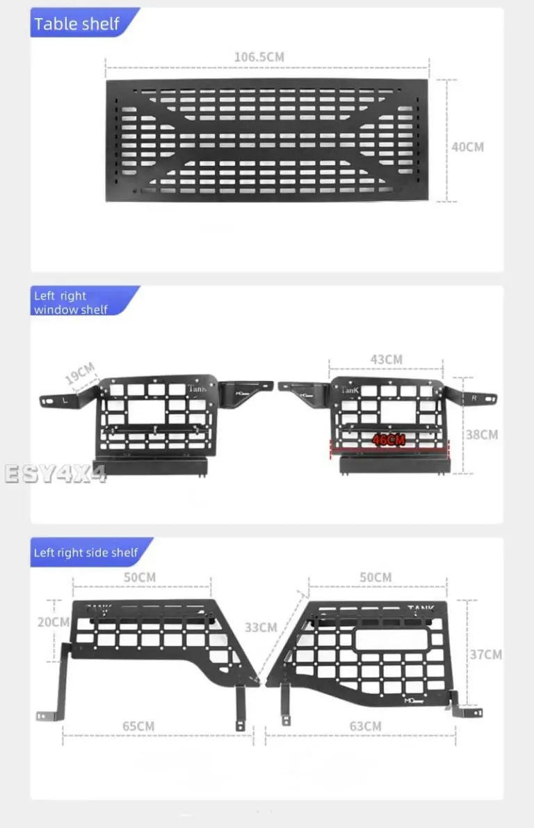 GWM Tank 300 Trunk Expansion Panel MC Rear Cargo Shelf - ESY4x4