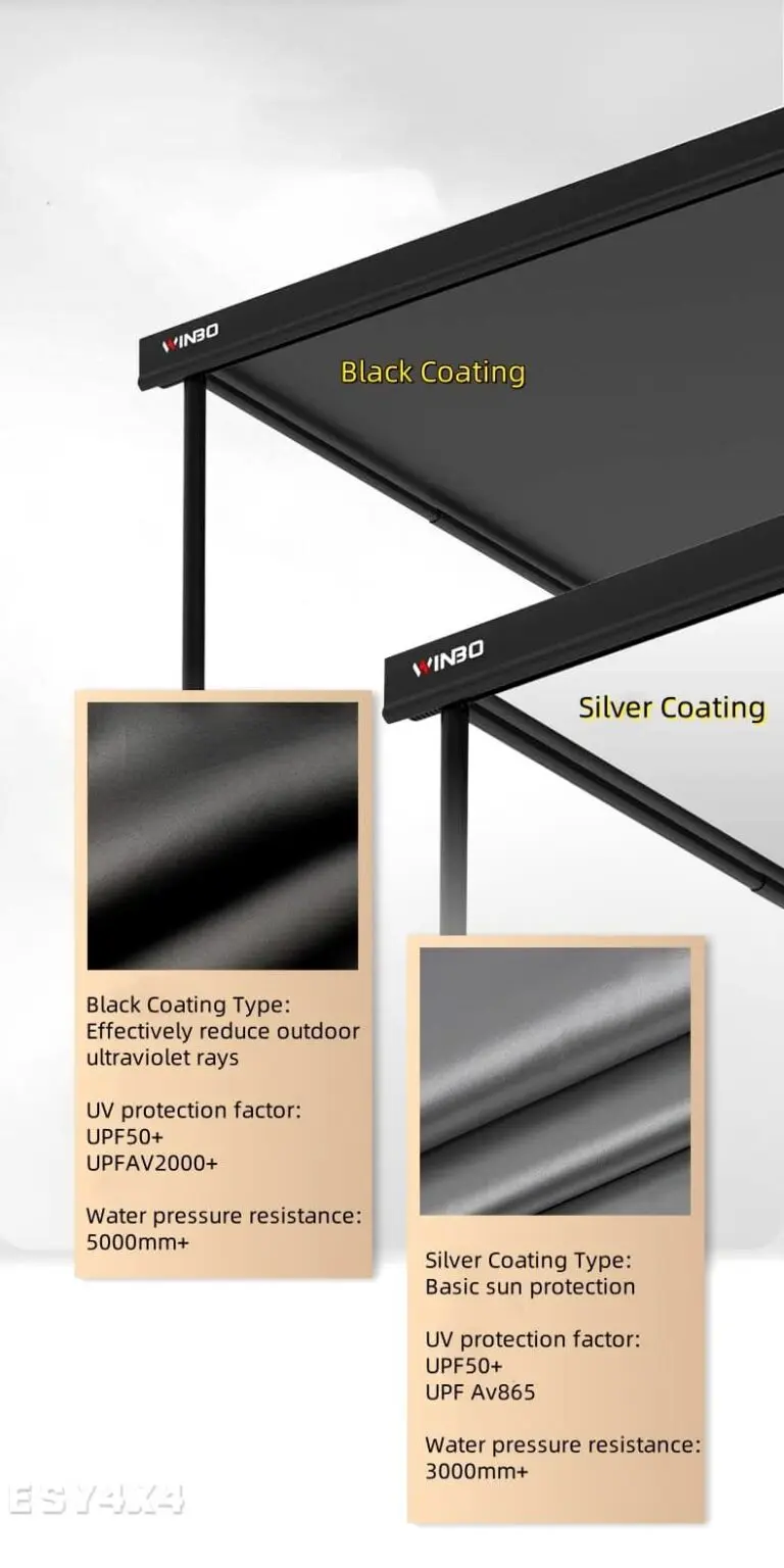 Winbo Side Tent Awning for GWM Tank 300/500/700 Ford Bronco Jeep ...